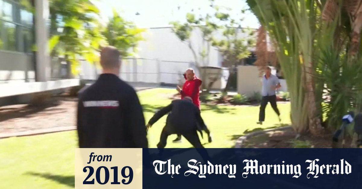 Video Senior Qld Cop Takes Down Man Mid Interview